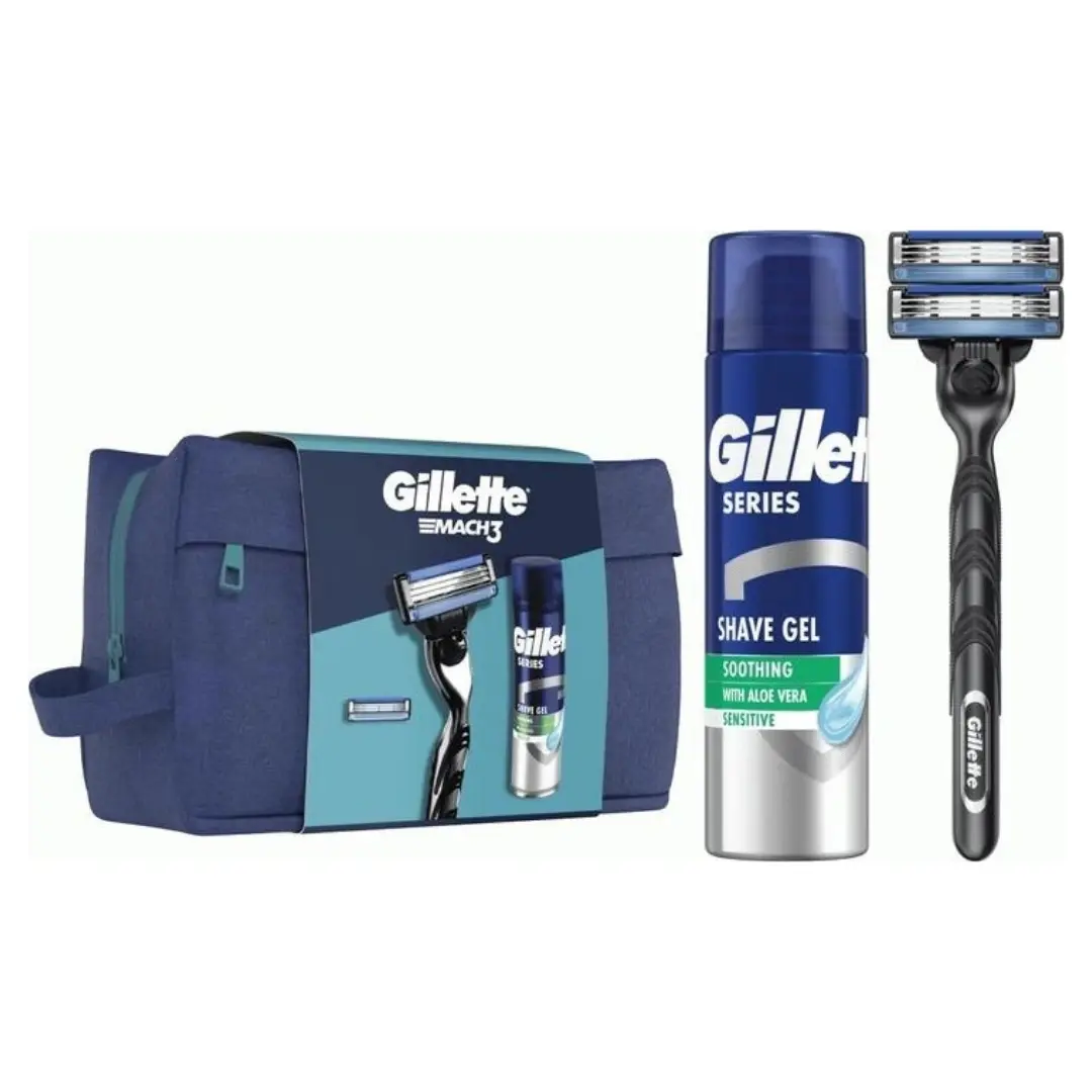 GILLETTE M3 briјač + gel za briјanje 200 ml