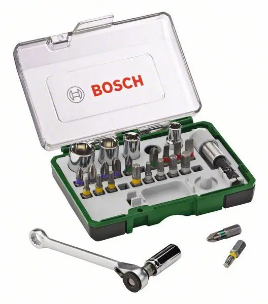 BOSCH Set bitova odvrtača i čegrtaljki 27/1 2607017160