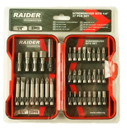 RAIDER Komplet RD bitova 1/4 157793, 37 kom