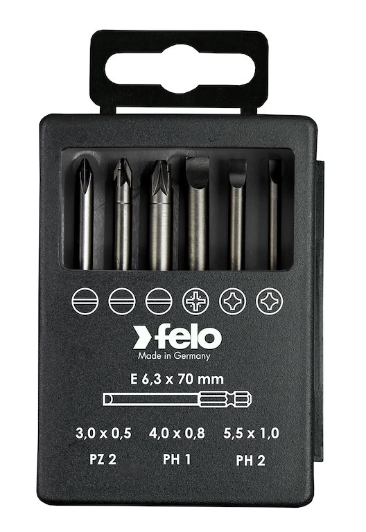 FELO Set bitova Industrial Bit-box Profi 73 mm SL/PH/PZ 03092716 6 kom