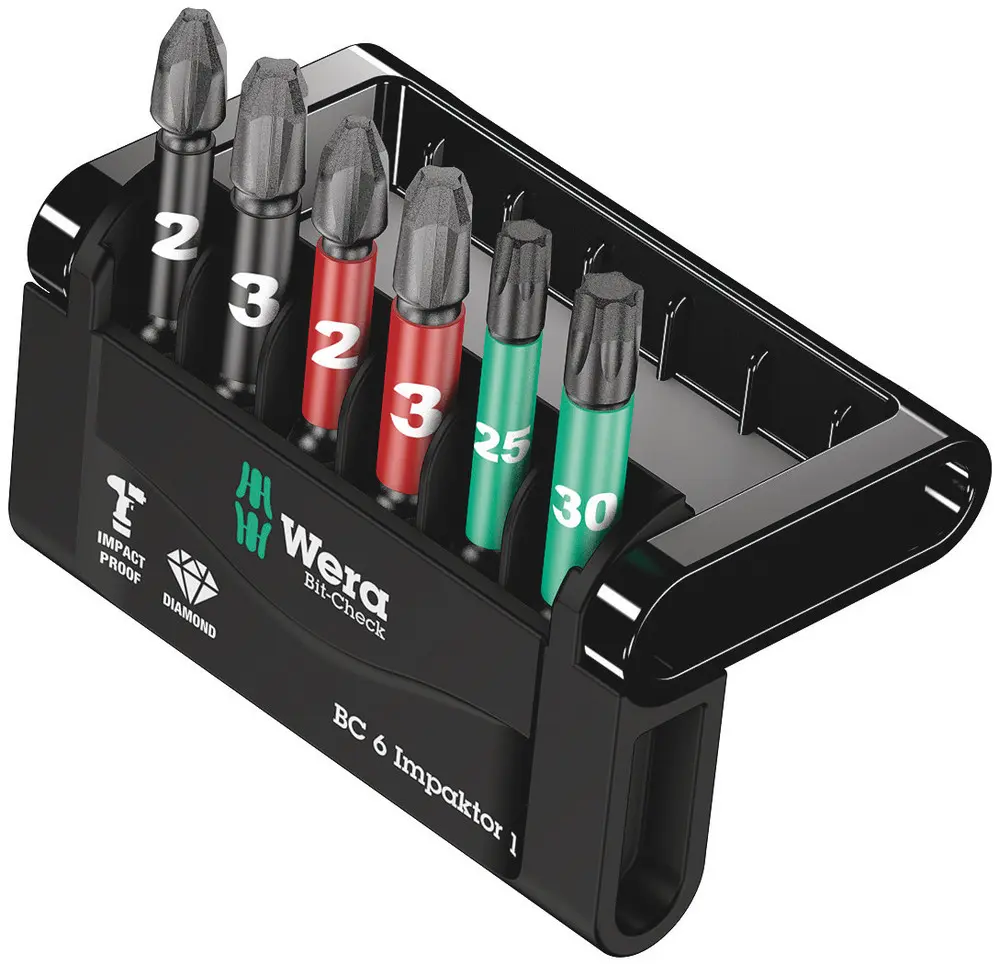 WERA Set bitova 6/1 Bit-Check 6 Impaktor 1 05057695001 šareni
