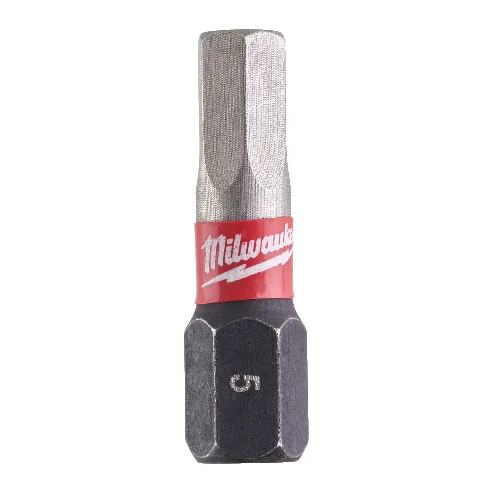 Milwaukee Udarni bitovi HEX SHOCKWAVE ojačani 1/4″ Gen II Hex5 25 mm 2/1
