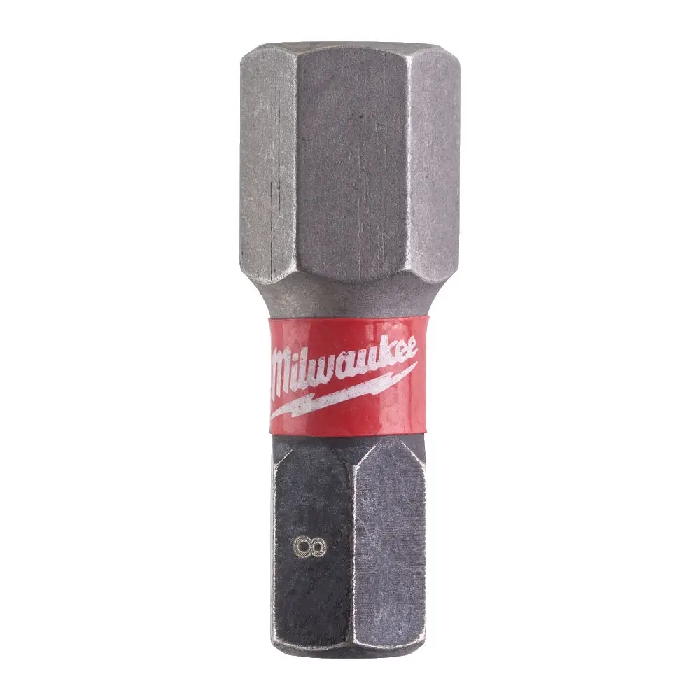 Milwaukee Udarni bitovi HEX SHOCKWAVE ojačani 1/4″ Gen II Hex8 25 mm 2/1