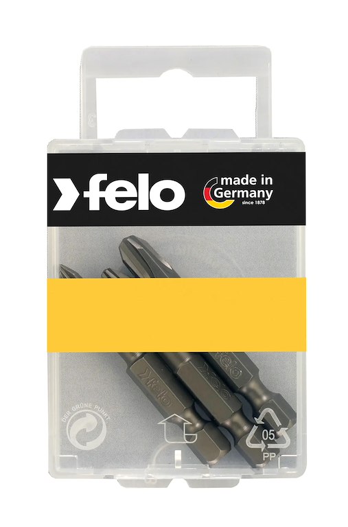 FELO Bit Industrial Phillips PH1/PH2/PH3 x 50 03293116 3 kom u blisteru