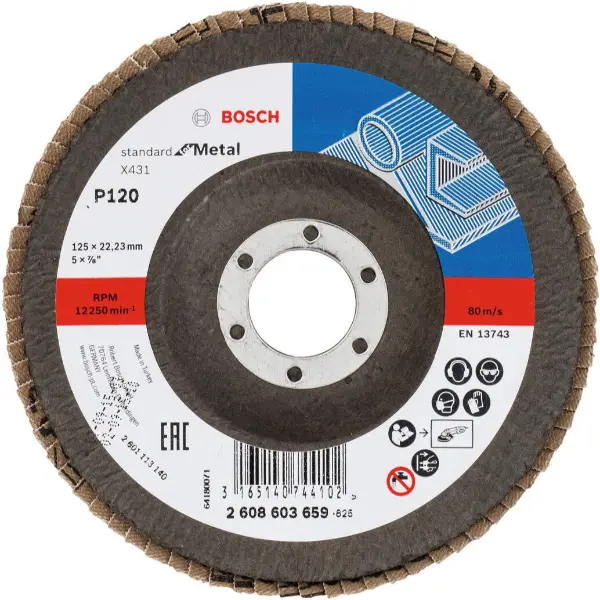 BOSCH Lap disk izvijeni X431 za metal standard 125mm G120