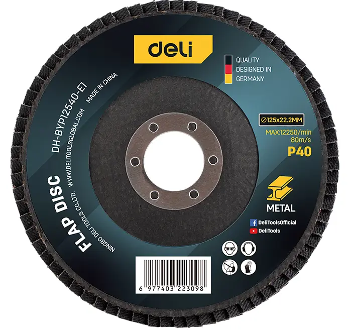 DELI ALATI Lamelarni brusni disk al EDH-BYP12540-E1, 125 mm g40