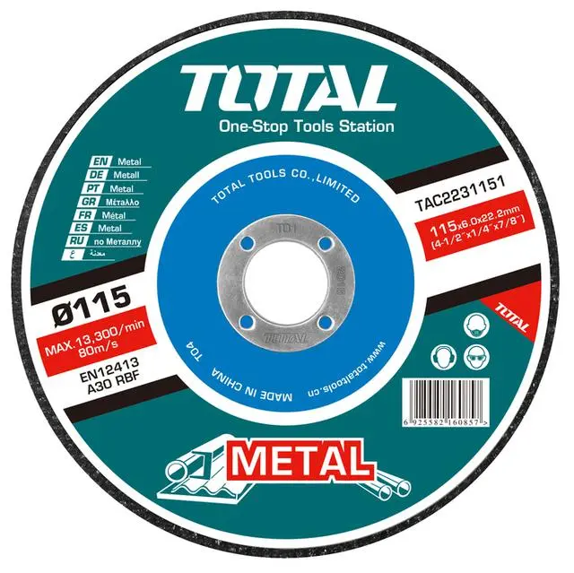 Total Brusna ploča za metal TAC2231151, 115x6x22.2mm
