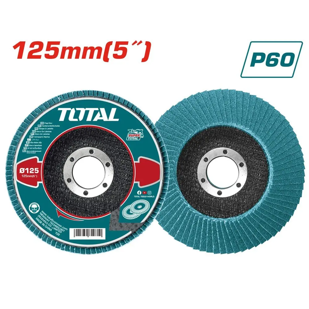 Total Lamelni brusni disk TAC641252, 125mm za metal, P60, Zirconium
