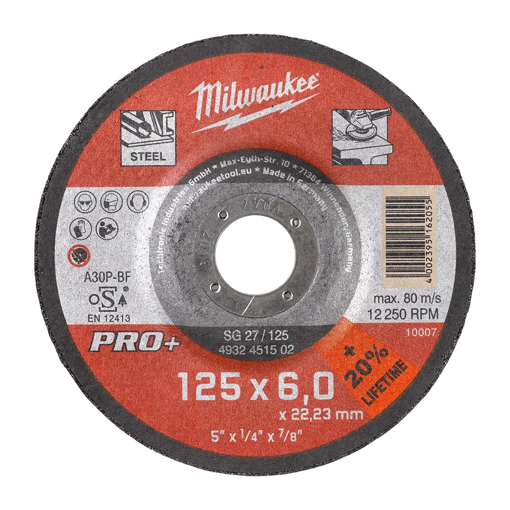 Milwaukee Brusna ploča za metal PRO+ SG27 125 x 6 mm