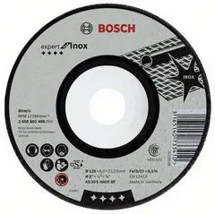 BOSCH Ispupčena brusna ploča ispupčena AS 30 S INOX BF, 115 mm, 6 mm crna