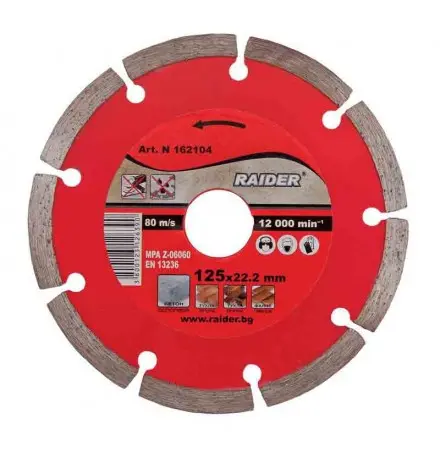 Raider RD-DD02 Ploča za sečenje, Dijamantska, 125x22.2mm