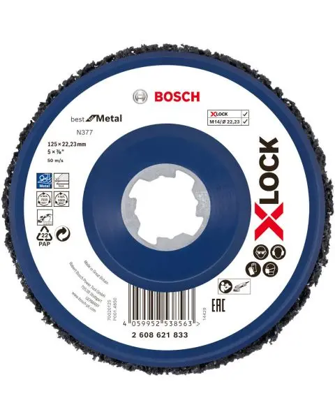 BOSCH X-LOCK disk za čišćenje N377 125mm, Best for Metal - 2608621833