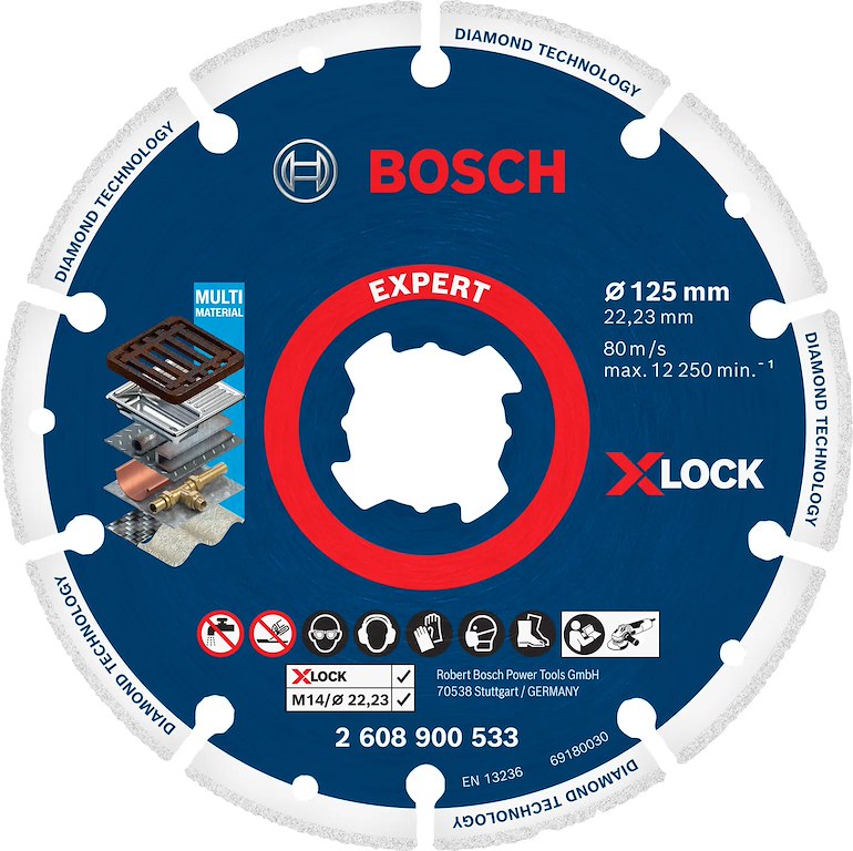 Bosch X-LOCK dijamantski disk za metal 125x22,23 mm 2608900533