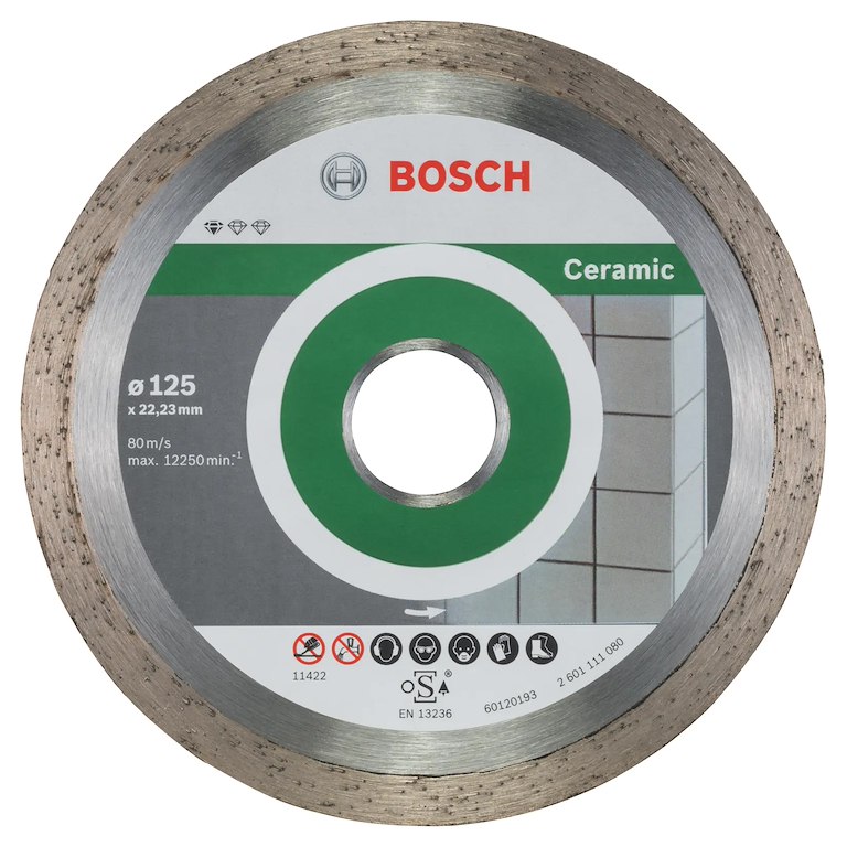 Bosch Dijamantska rezna ploča Standard for Ceramic 2608603232, 125 x 22,23 x 1,6 x 7 mm