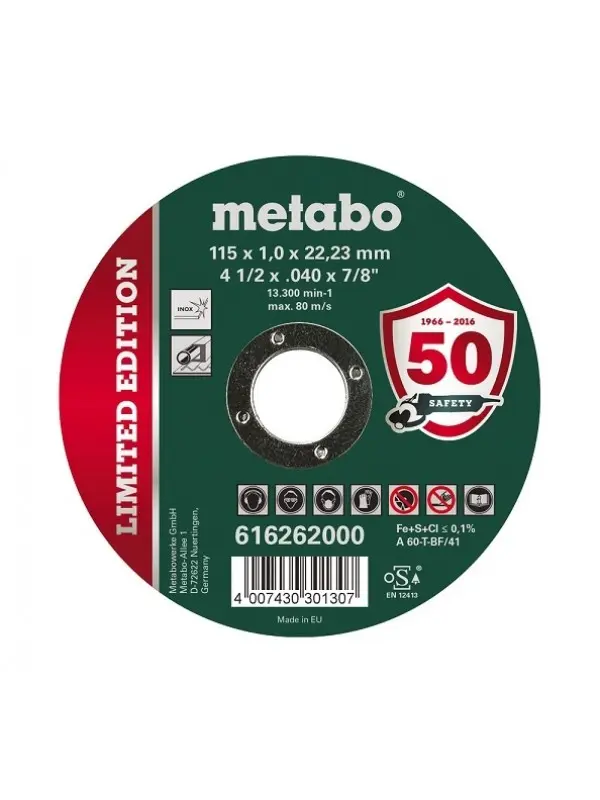 Metabo Rezna ploča 115x1.0x22.23, Inox