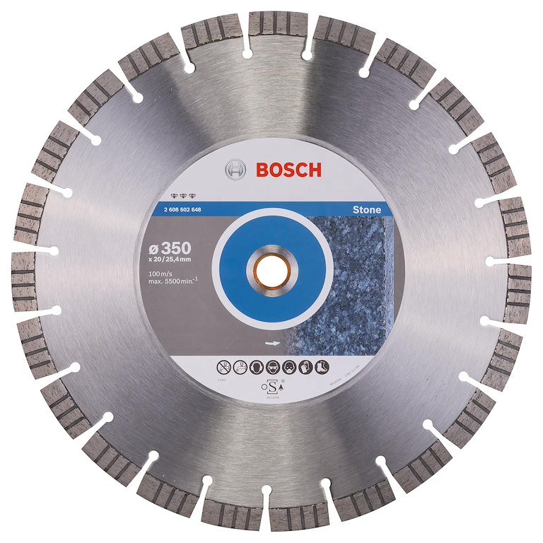 Bosch Dijamantska rezna ploča Best for Stone 2608602648, 350 x 20,00+25,40 x 3,2 x 15 mm