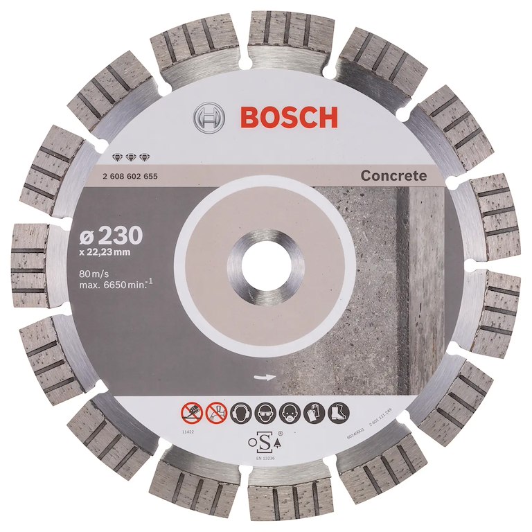 Bosch Dijamantska rezna ploča Best for Concrete 2608602655, 230 x 22,23 x 2,4 x 15 mm
