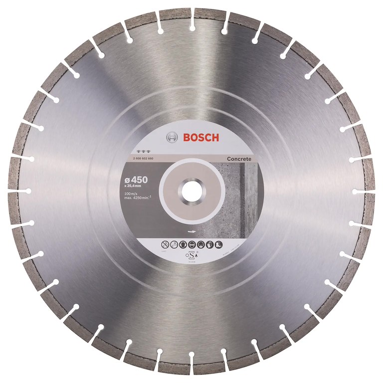 Bosch Dijamantska rezna ploča Best for Concrete 2608602660, 450 x 25,40 x 3,6 x 12 mm