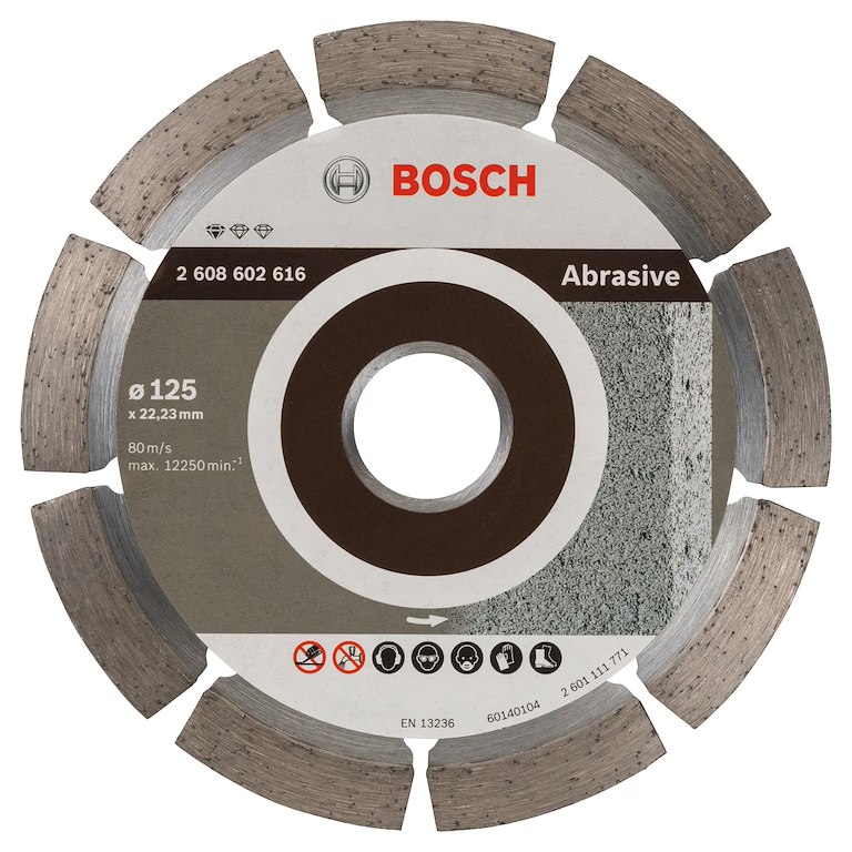 Bosch Dijamantska rezna ploča Standard for Abrasive 2608602616, 125 x 22,23 x 6 x 7 mm
