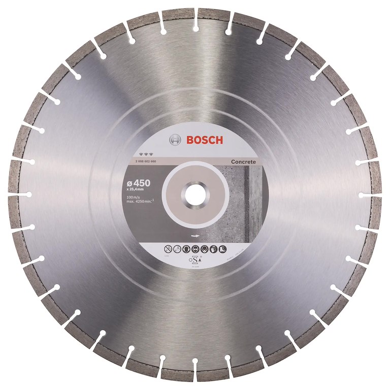 Bosch Dijamantska rezna ploča Best for Concrete 2608602660, 450 x 25,40 x 3,6 x 12 mm