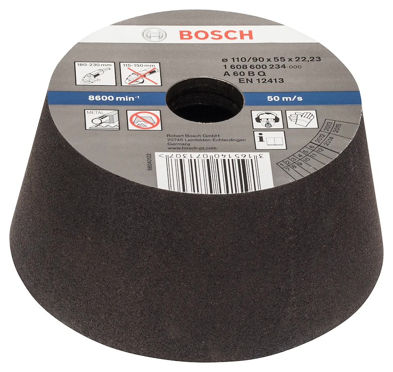 Bosch Brusni lonac, konusni-metal/liveni metal 1608600234, 90 mm, 110 mm, 55 mm, 60