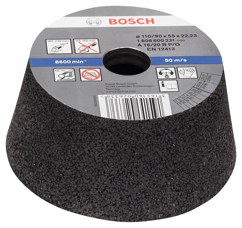 Bosch Brusni lonac, konusni-metal/liveni metal 1608600231, 90 mm, 110 mm, 55 mm, 16