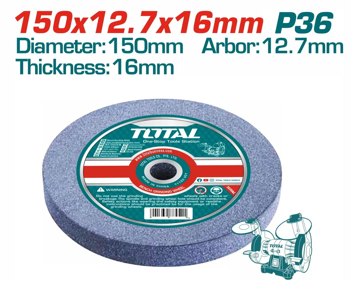 Total Brusni kamen TAC1506023, 150x12, 7x16mm, granulacija 36