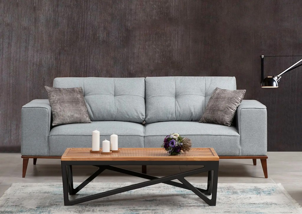 Atelier del Sofa Trosed na razvlačenje Montana 91x85x223cm Sivi