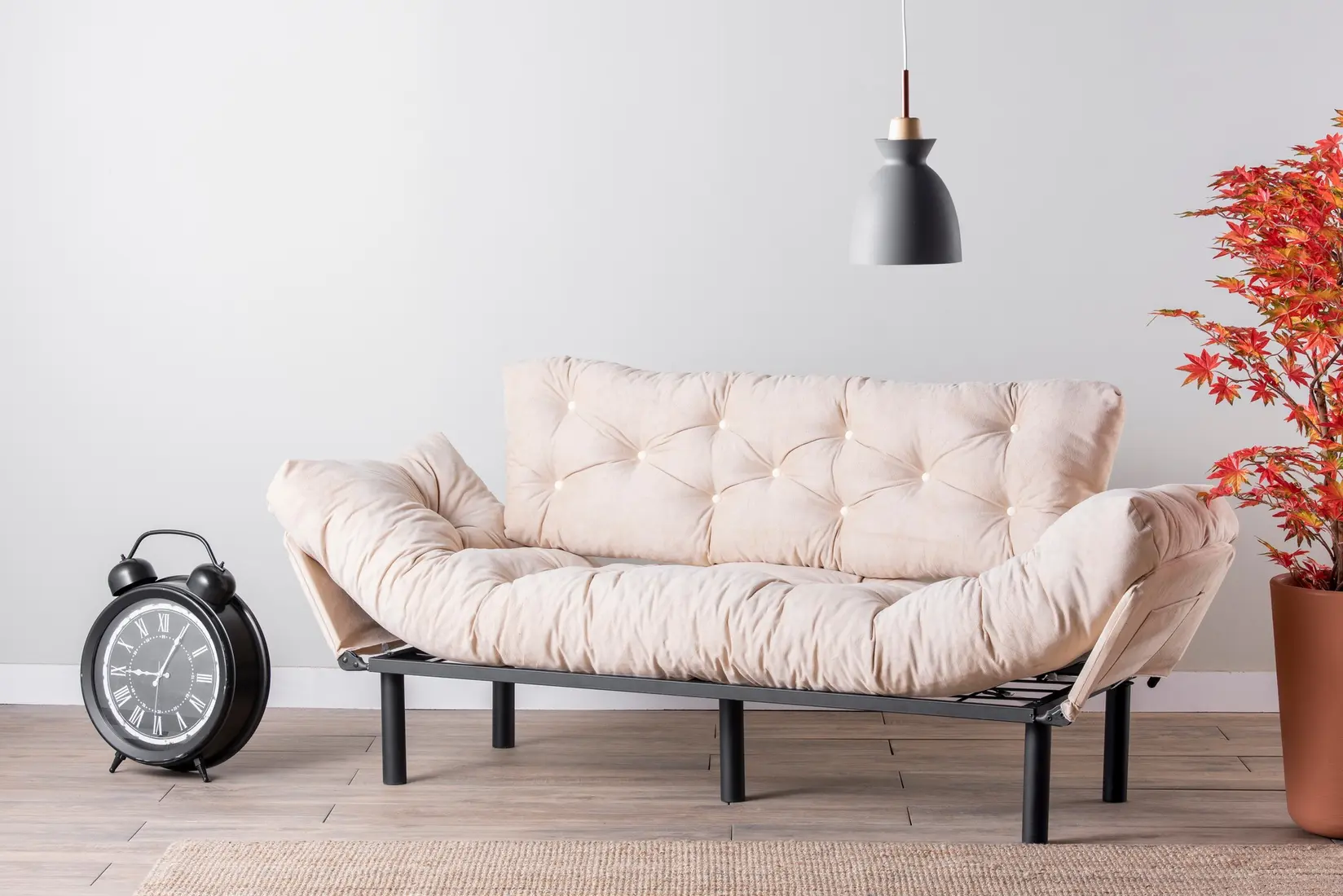 Atelier del Sofa Trosed na razvlačenje Nitta 185x85x70cm Krem