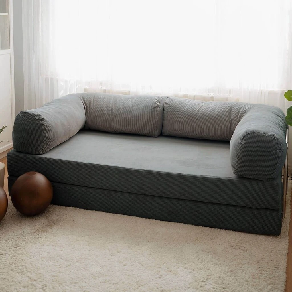 Atelier del Sofa Trosed na razvlačenje Nook, 100x200x70cm, Tamnosivi