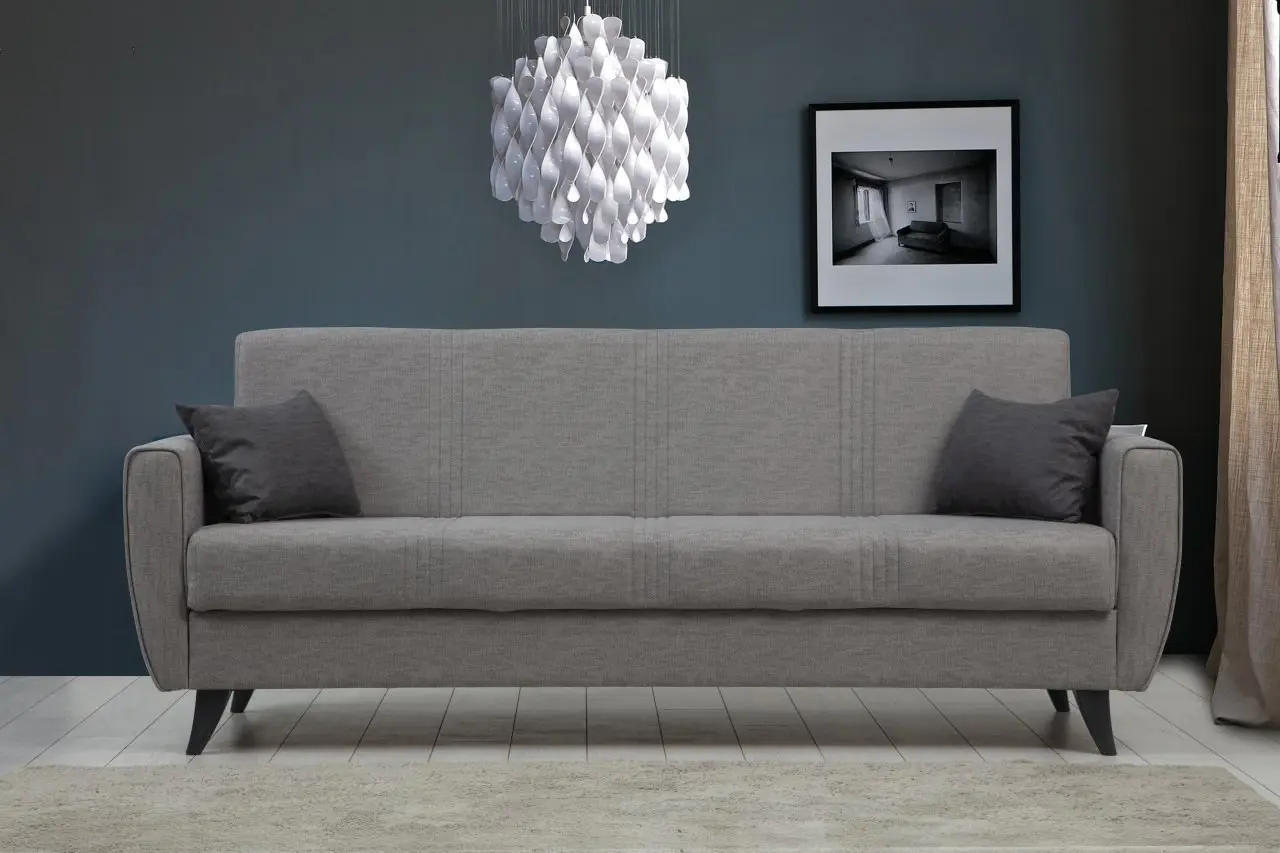 Atelier del Sofa Trosed na razvlačenje Zaden 207x86x77cm Svetlosivi