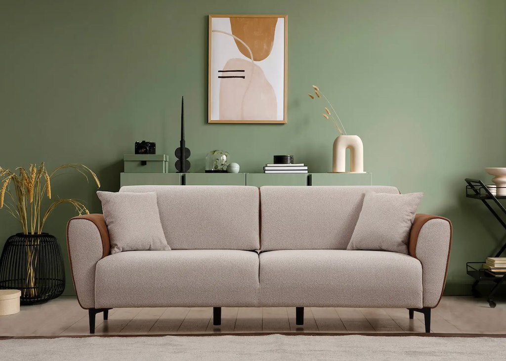 Atelier del Sofa Trosed na razvlačenje Aren 85x85x215cm Bež-Cimet