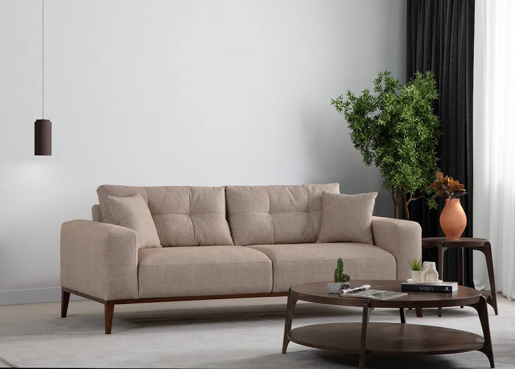 Atelier del Sofa Trosed na razvlačenje Sinor 92x75x225cm Bež