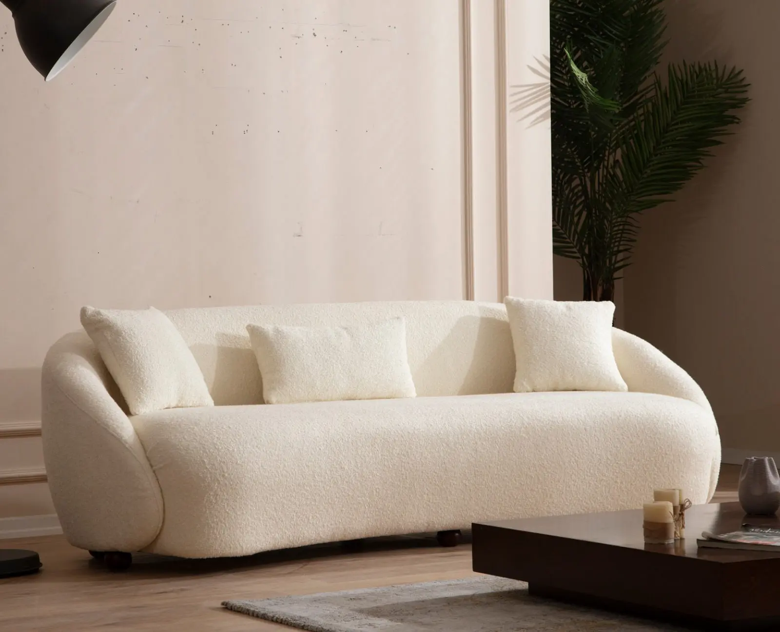 Atelier del Sofa Trosed Napoli 230x75x94cm Krem
