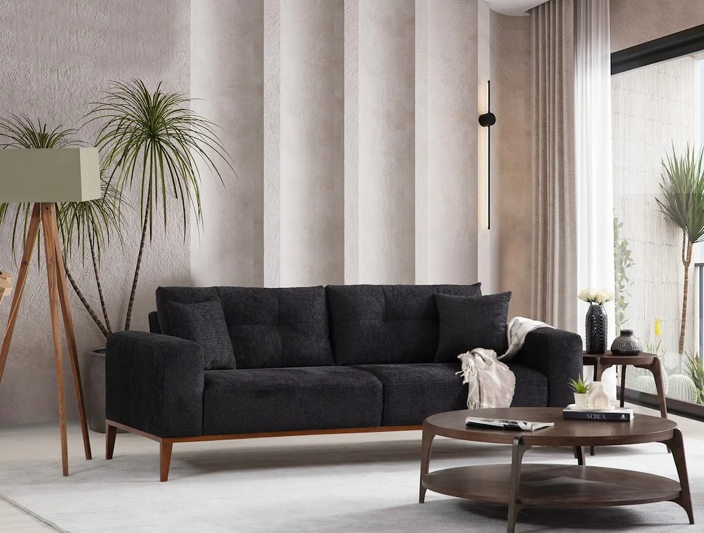 Atelier del Sofa Trosed na razvlačenje Sinor 92x75x225cm Antracit