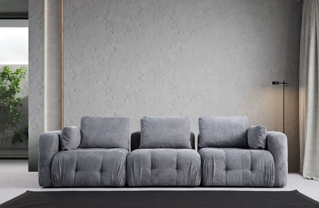 Atelier del Sofa Trosed Amaris, 290x100x65 cm, Sivi