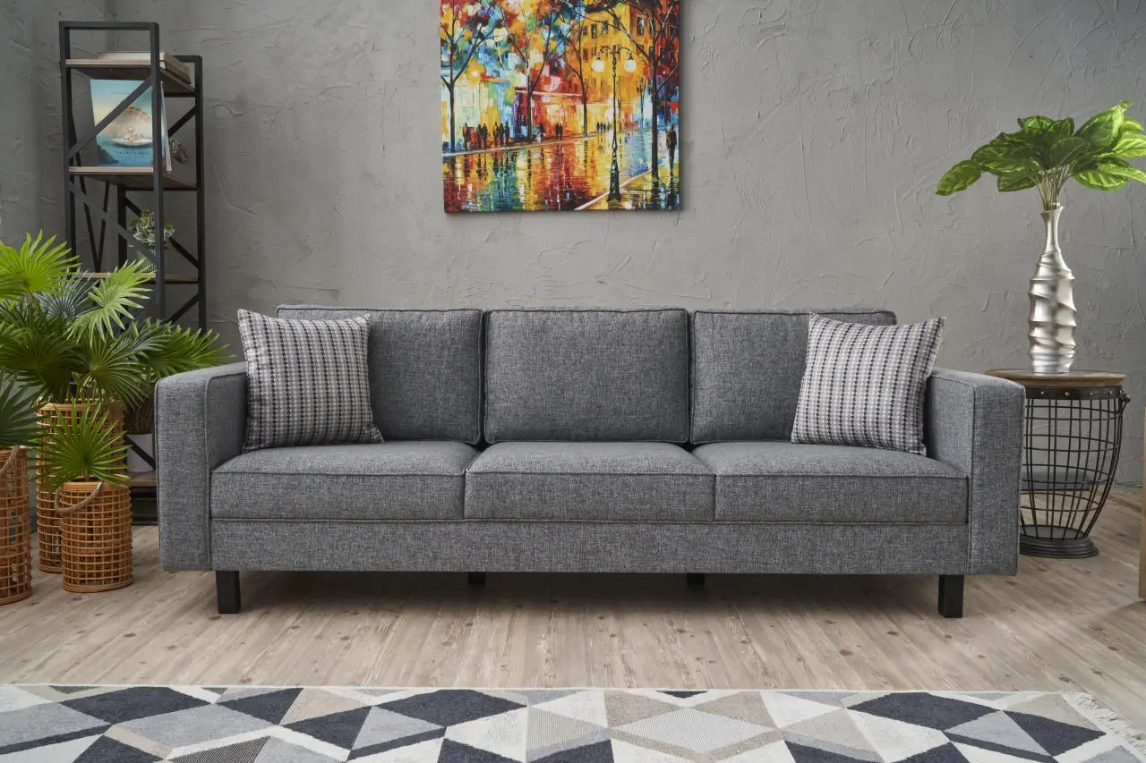 Atelier del Sofa Trosed Kale Linen 222x83x91cm Sivi