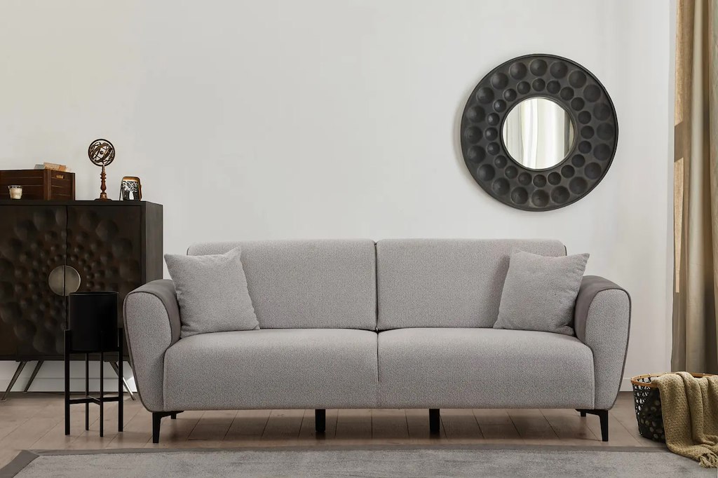 Atelier del Sofa Trosed na razvlačenje Aren 85x43x175cm Sivi