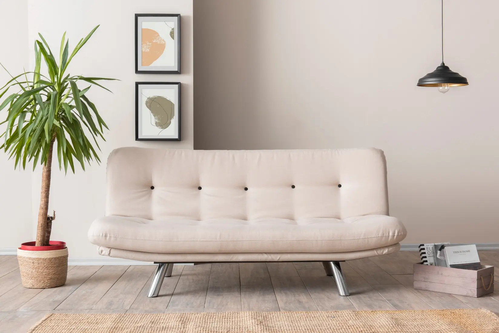 Atelier del Sofa Trosed na razvlačenje Krem