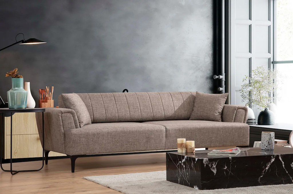 Atelier del Sofa Trosed na razvlačenje Hamlet 95x77x230cm Svetlobraon