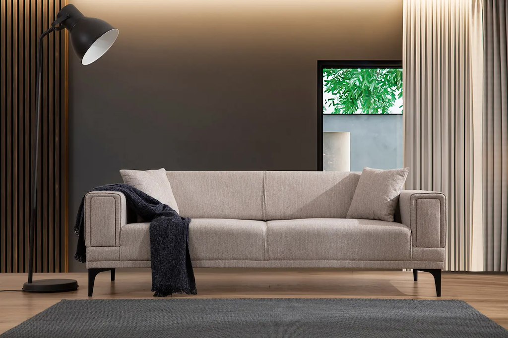 Atelier del Sofa Trosed na razvlačenje Horizon 95x43x173cm Svetlobraon