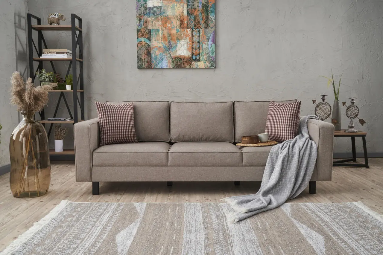 Atelier del Sofa Trosed Kale Linen 222x83x91cm Krem