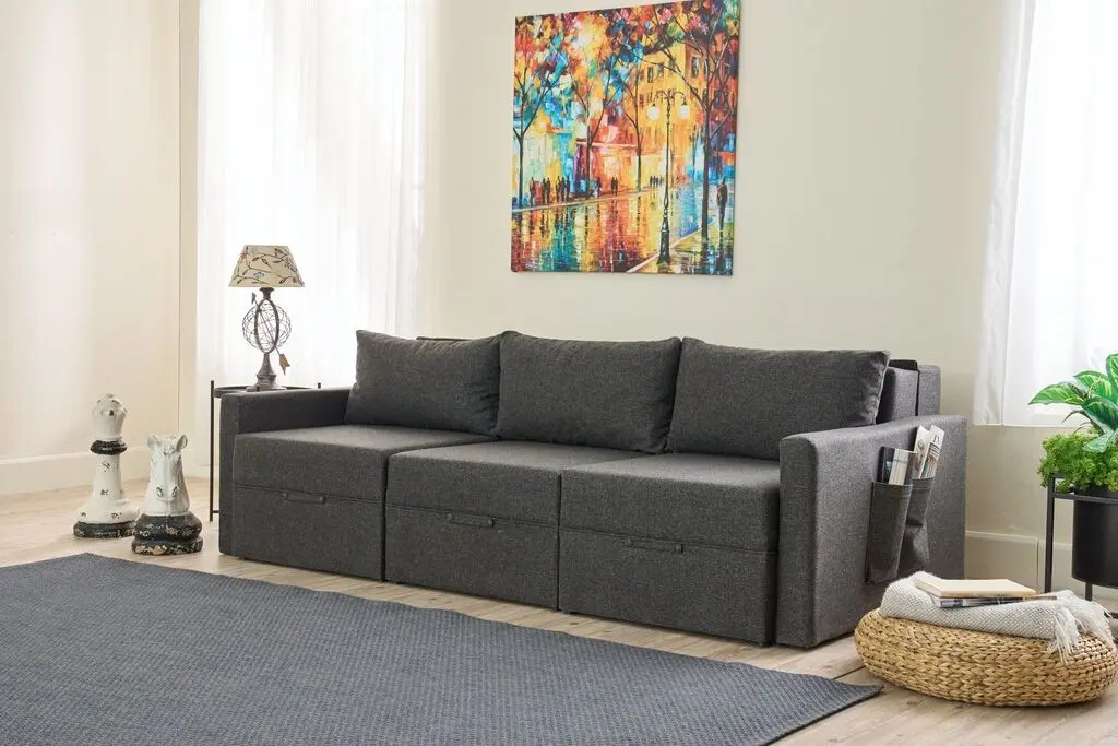 Atelier del Sofa Trosed na razvlačenje Saros, 230x72x110cm, Antracit