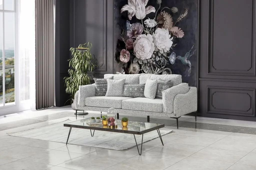Atelier del Sofa Trosed Mia, 232x100x88cm, Svetlosivi