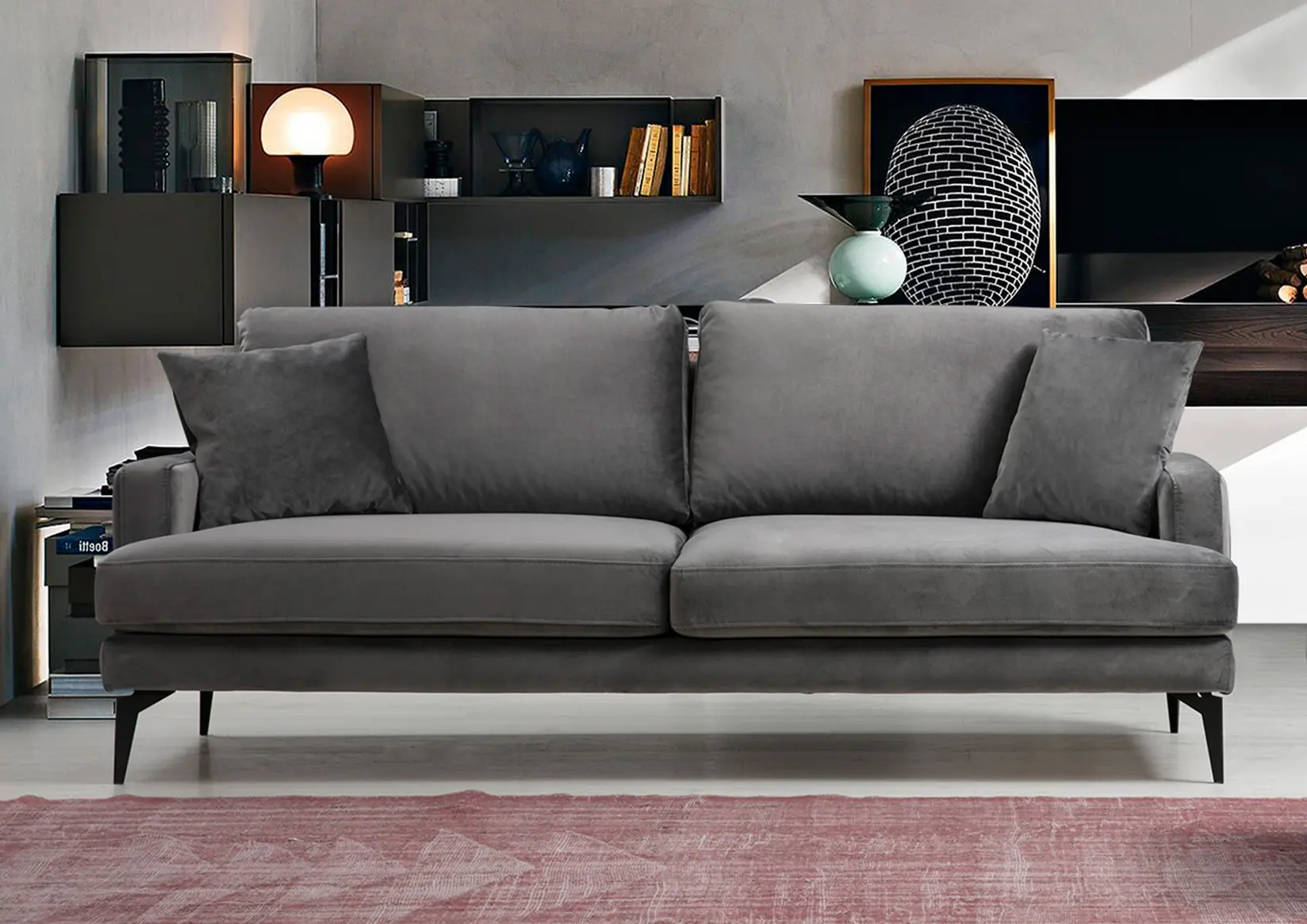 Atelier del Sofa Trosed Papira 90x88x205cm Sivi