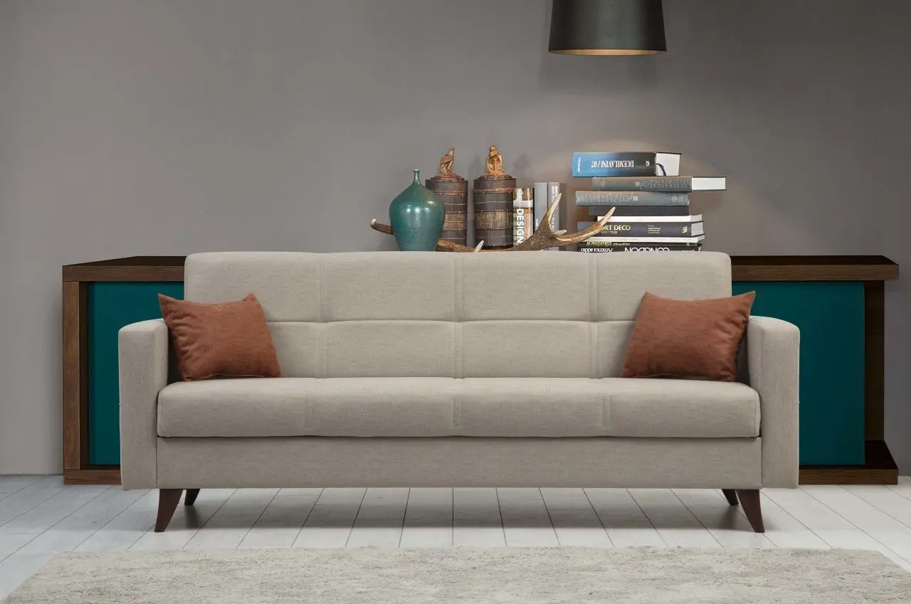 Atelier del Sofa Trosed na razvlačenje Polya 205x86x75cm Bež