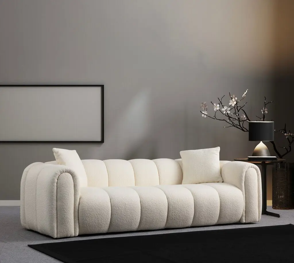 Atelier del Sofa Trosed Puffy 3, 240x105x75 cm, Beli