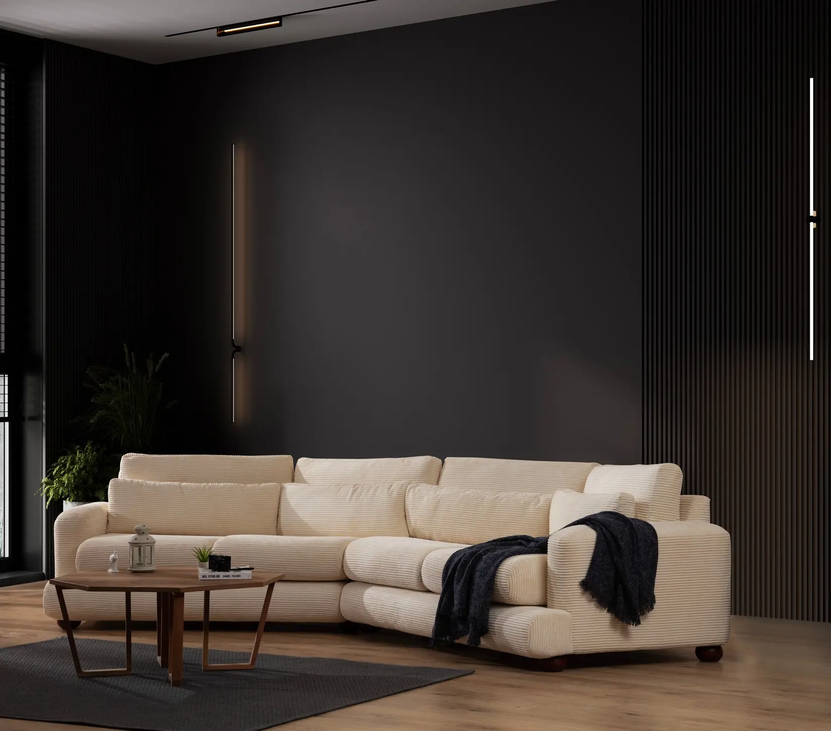 Atelier del Sofa Trosed 105x90x330cm Bež