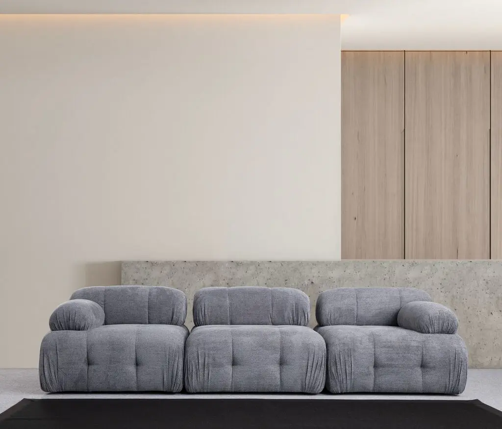 Atelier del Sofa Trosed Petite 3, 290x95x75 cm, Sivi