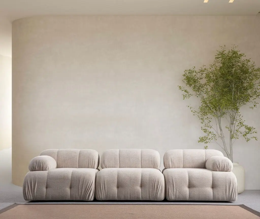 Atelier del Sofa Trosed Petite 3, 290x95x75 cm, Krem